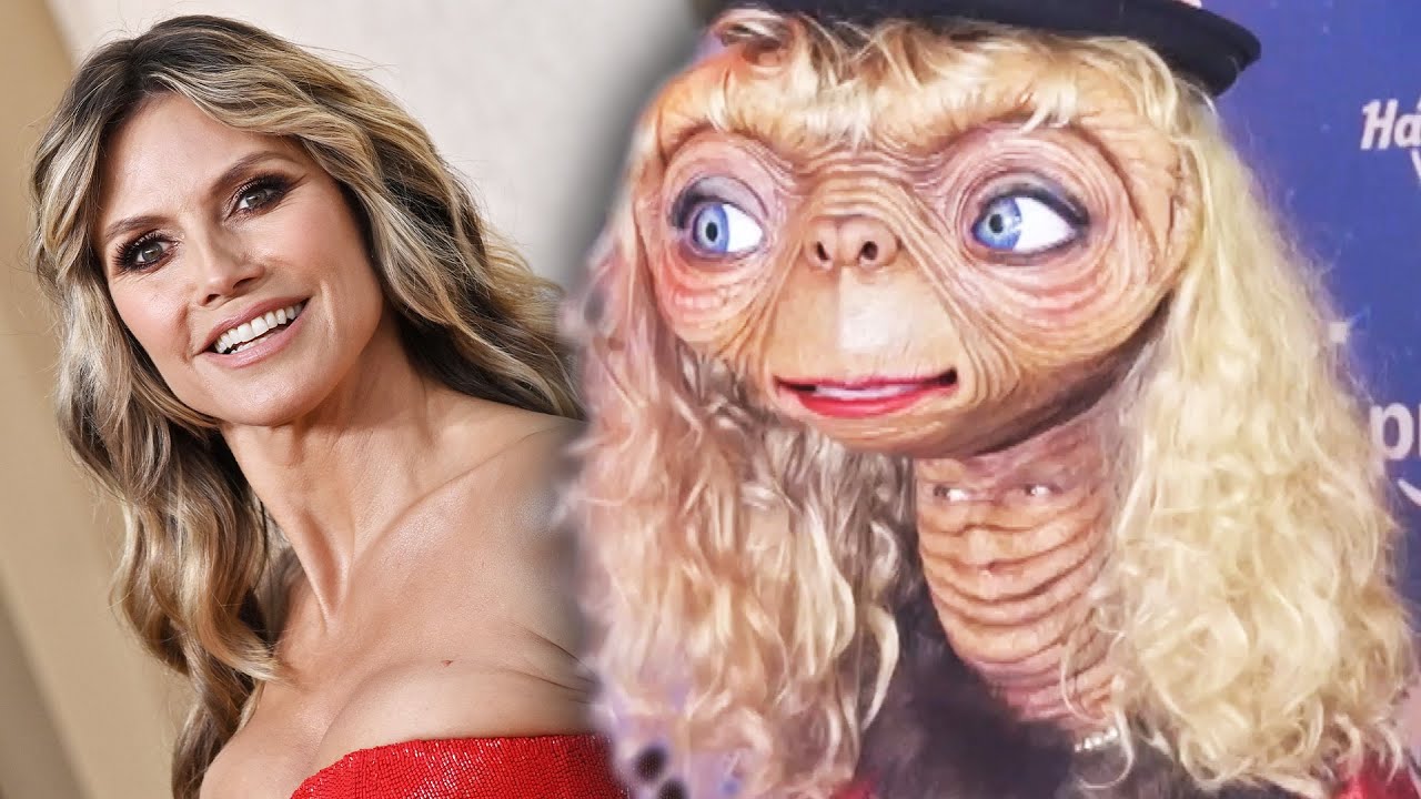 Heidi Klum Dresses Up as ET for Her Halloween Party - YouTube