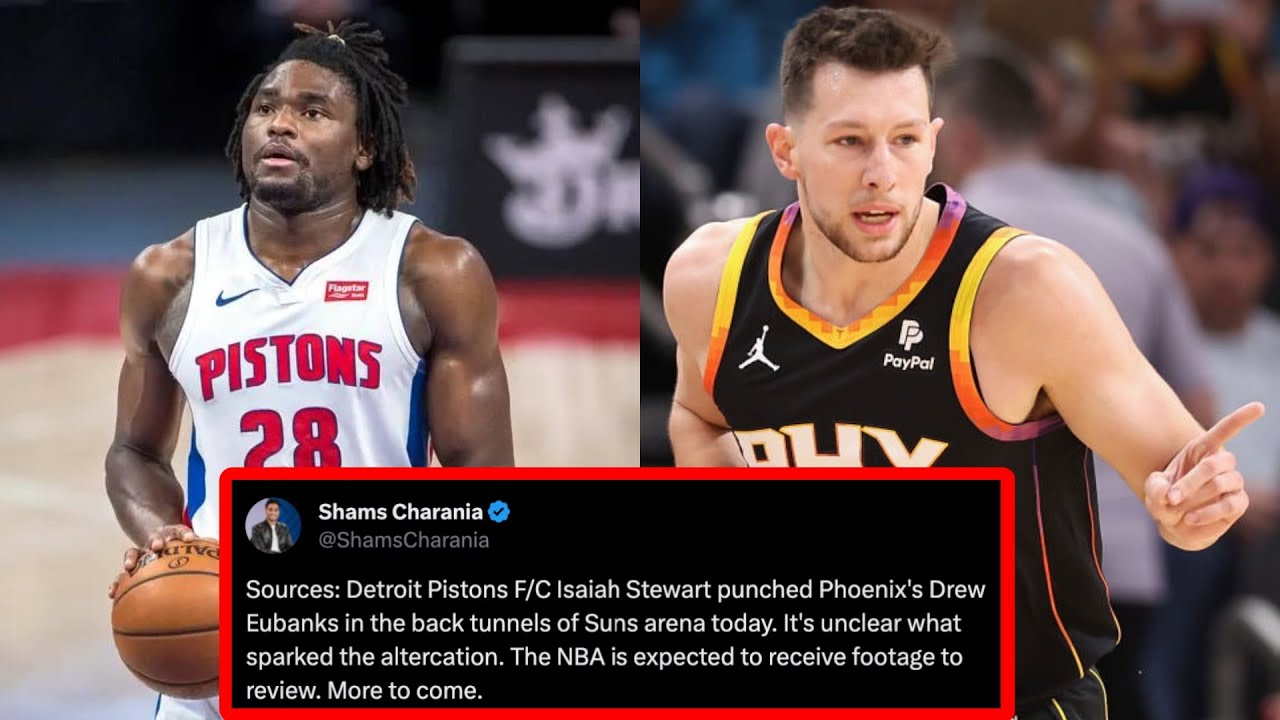 Drew Eubanks "Sucker Punched" By Detroit Pistons Isaiah Stewart Before ...
