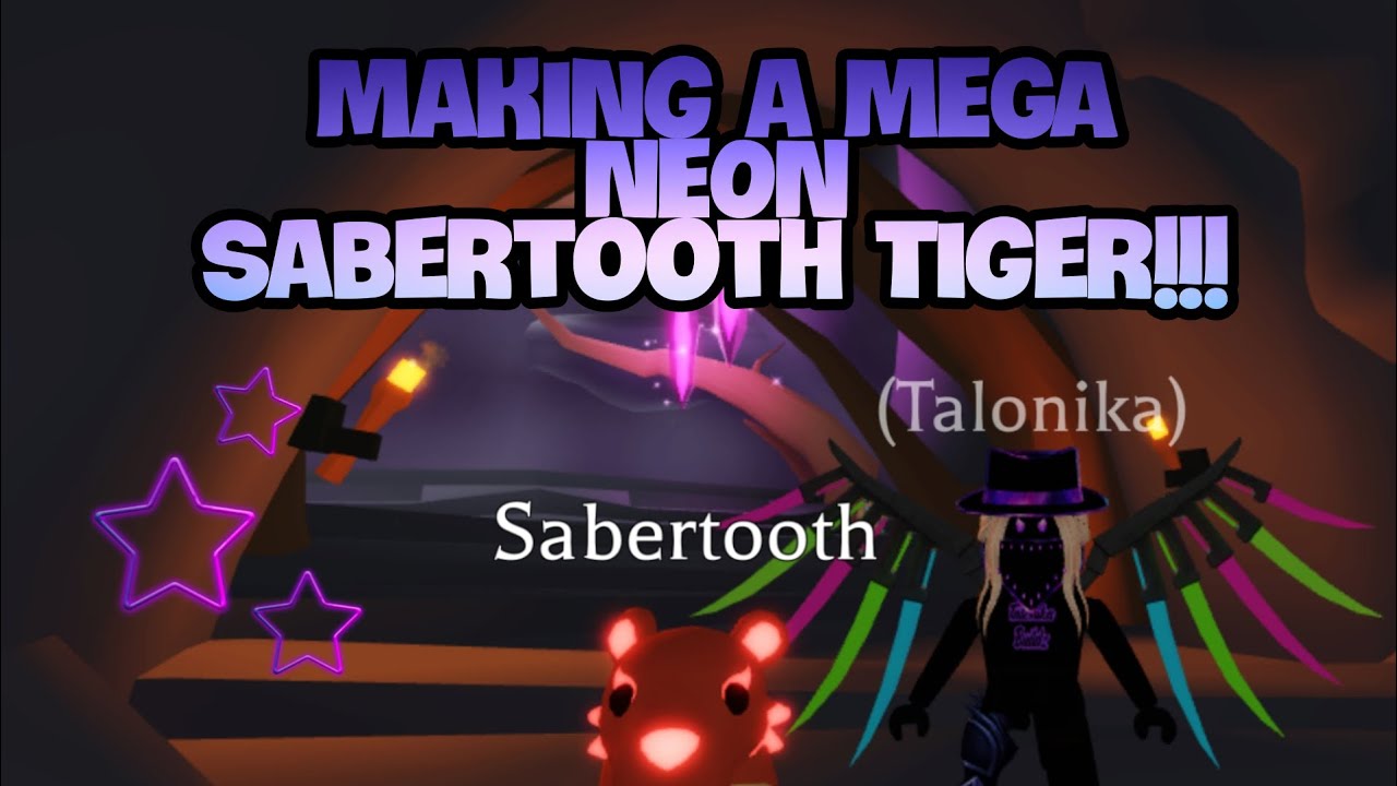 🤩MAKING A MEGA NEON SABERTOOTH TIGER IN ROBLOX ADOPT ME!!!!!! - YouTube