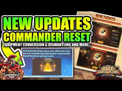 Updates From The Meet-Up: Commander Reset - Rise of Kingdoms