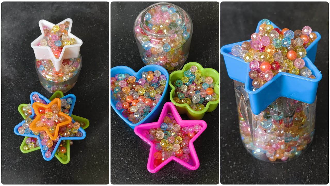 Colorful Beads Satisfying ASMR 🤩♥️🤩, no music no talk, Only beads #reversed #satisfying - YouTube