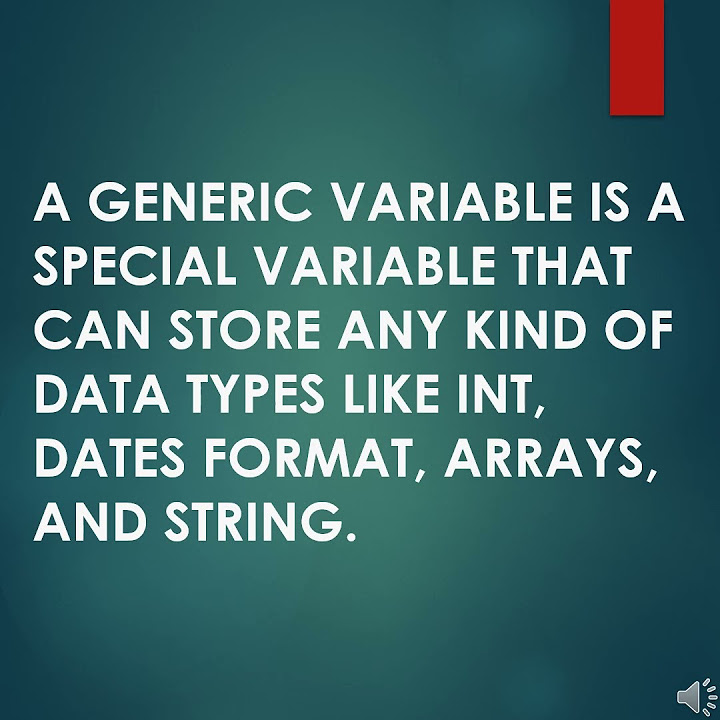 What is a generic variable in UiPath? - YouTube