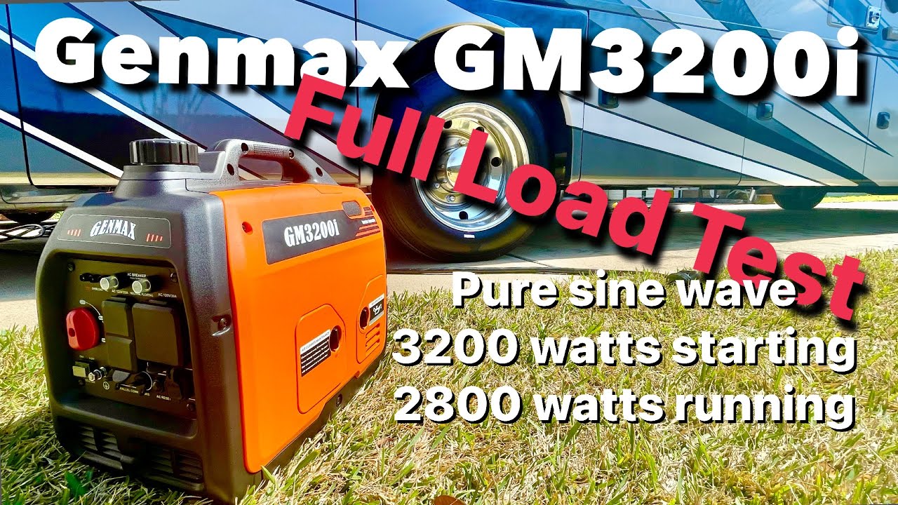 Genmax GM3200i Compact Inverter Generator load test and Review - YouTube