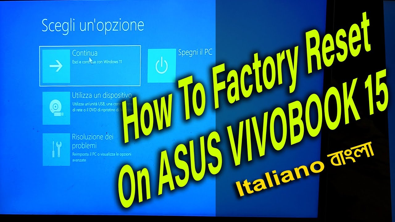 Factory Reset Any Asus Laptop Easy Method - Windows 10/11 - YouTube