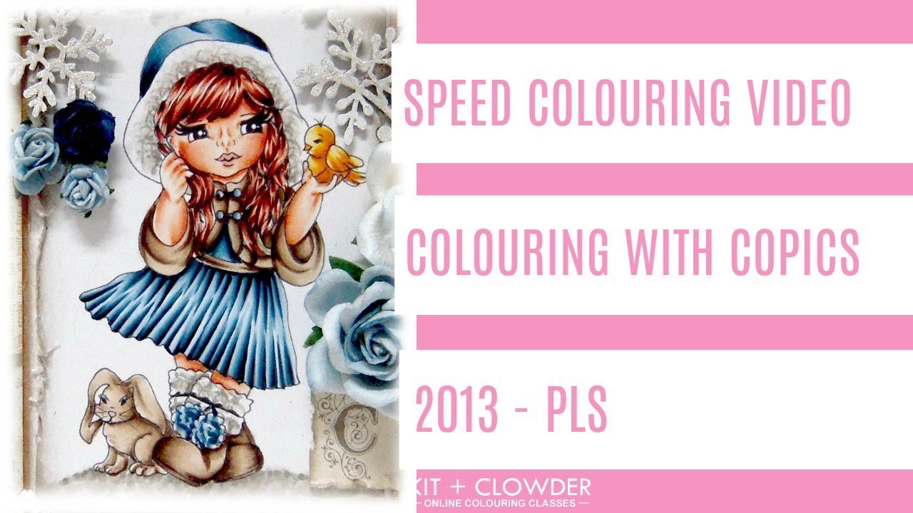 Kit and Clowder - Copic Speed Colouring - Pretty Winter Friends - YouTube