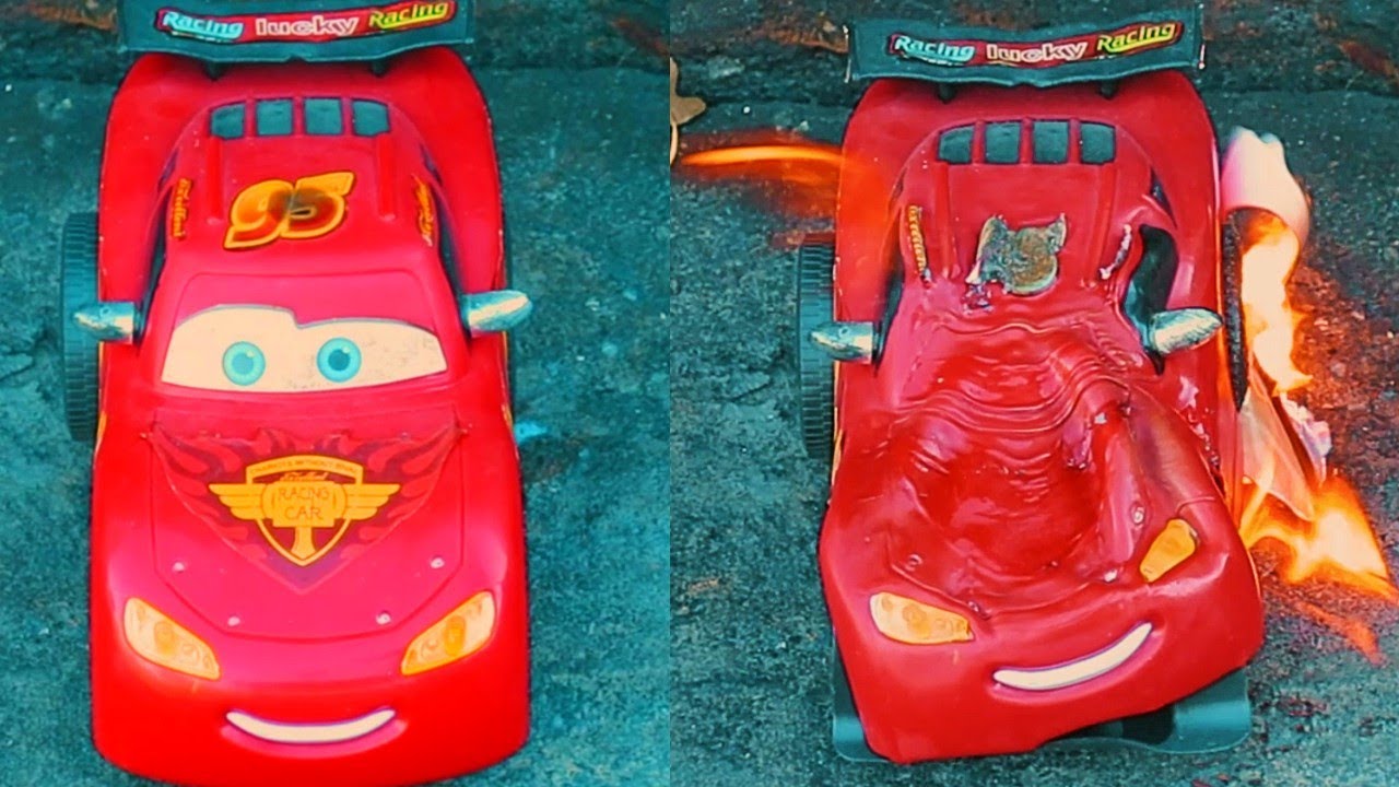 CARS Lightning MAKVIN experiments with fire Fire against all 🧪🧊🍳🥜🕯️ ...