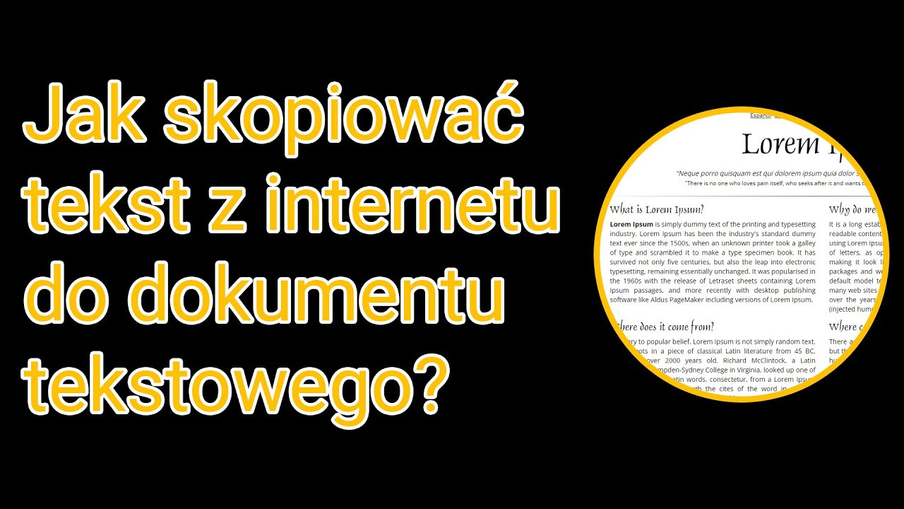 Jak skopiować tekst z internetu do dokumentu tekstowego? - YouTube