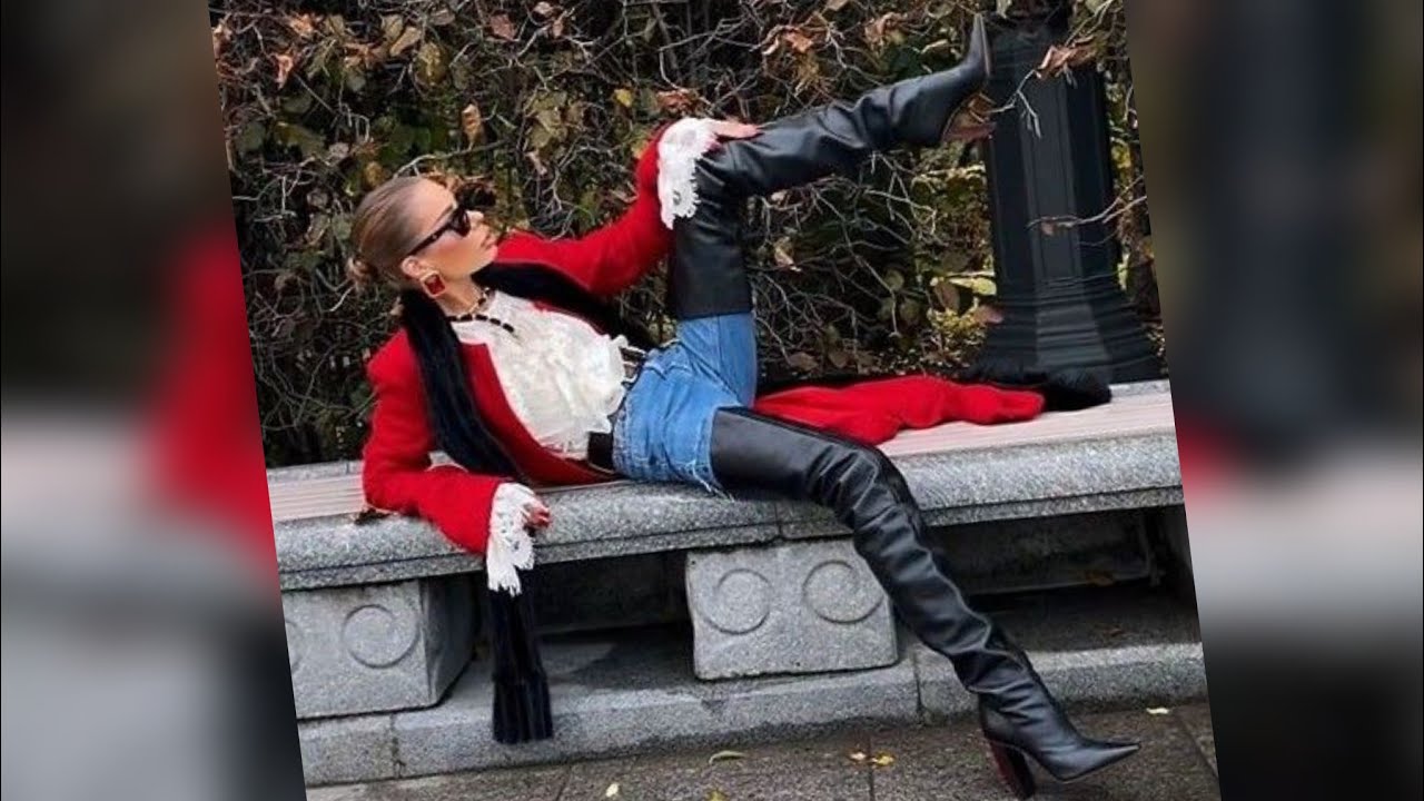 gorgeous stylishing leather long thigh high heels boots collection # ...