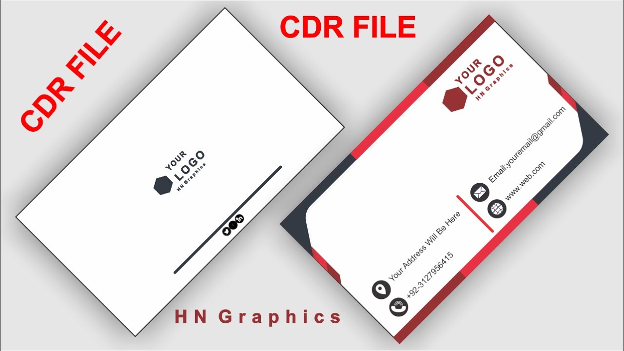 Business Card - Design CDR File | Free Download Just One Click| HN ...