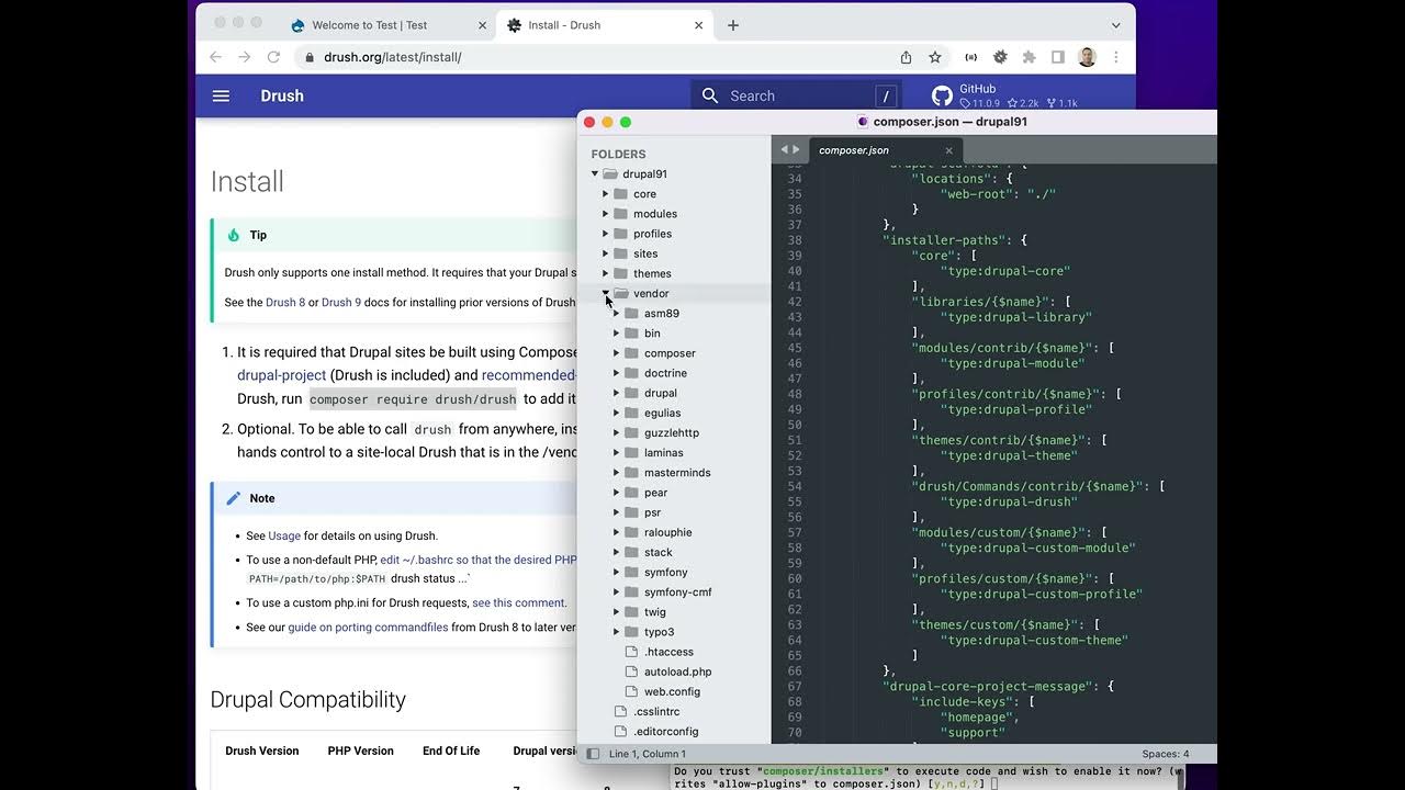 Simple way of installing and using drush in Drupal 9 Tutorials - YouTube