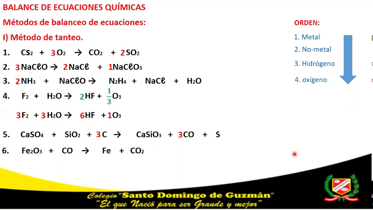 Balanceo De Ecuaciones Quimicas Periodni - slingo