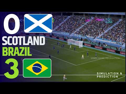 ⚽ Scotland 0-3 Brazil. Highlights | 2026 World Cup Video Game Simulation/Recreation