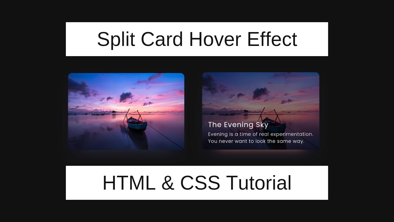 Split Card Hover Effects CSS Online Tutorial | CSS Animation - YouTube