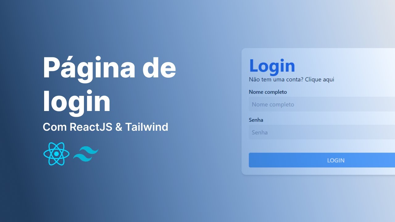 Criando tela de login RESPONSIVA com ReactJS e TailwindCSS - YouTube Criando tela de login RESPONSIVA com ReactJS e TailwindCSS - YouTube