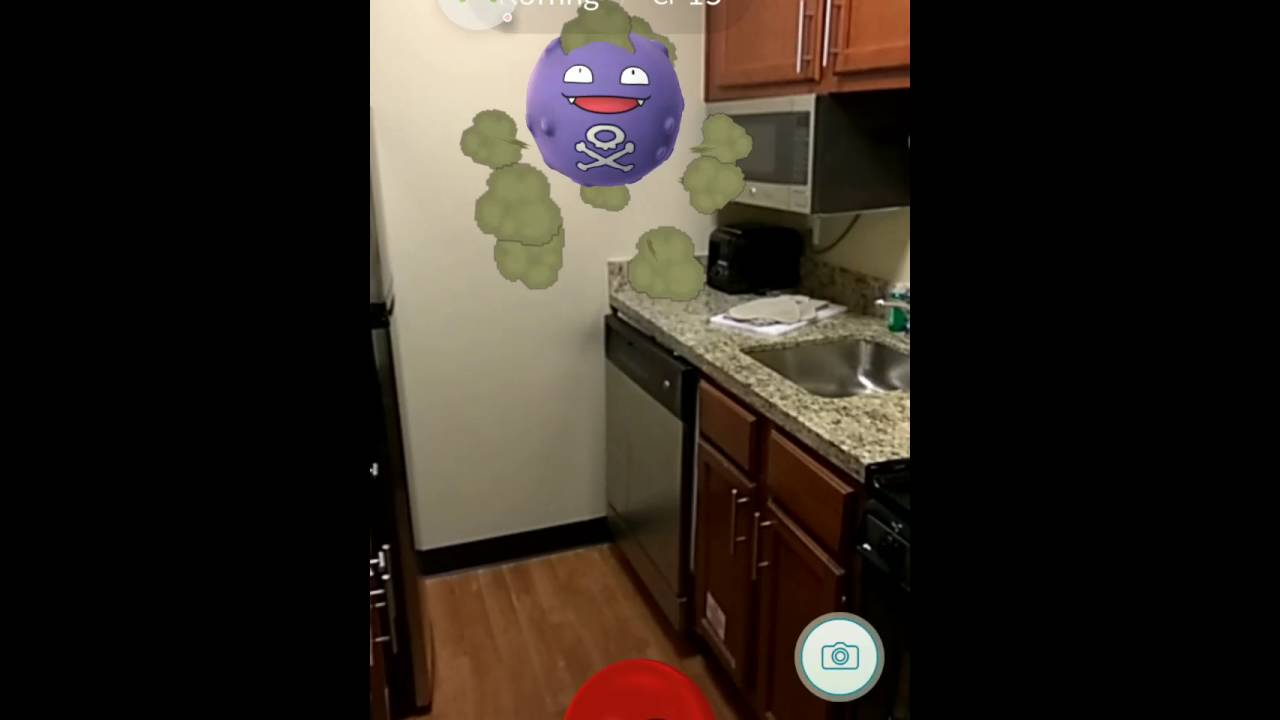 Pokémon Go- Koffing in My kitchen - YouTube