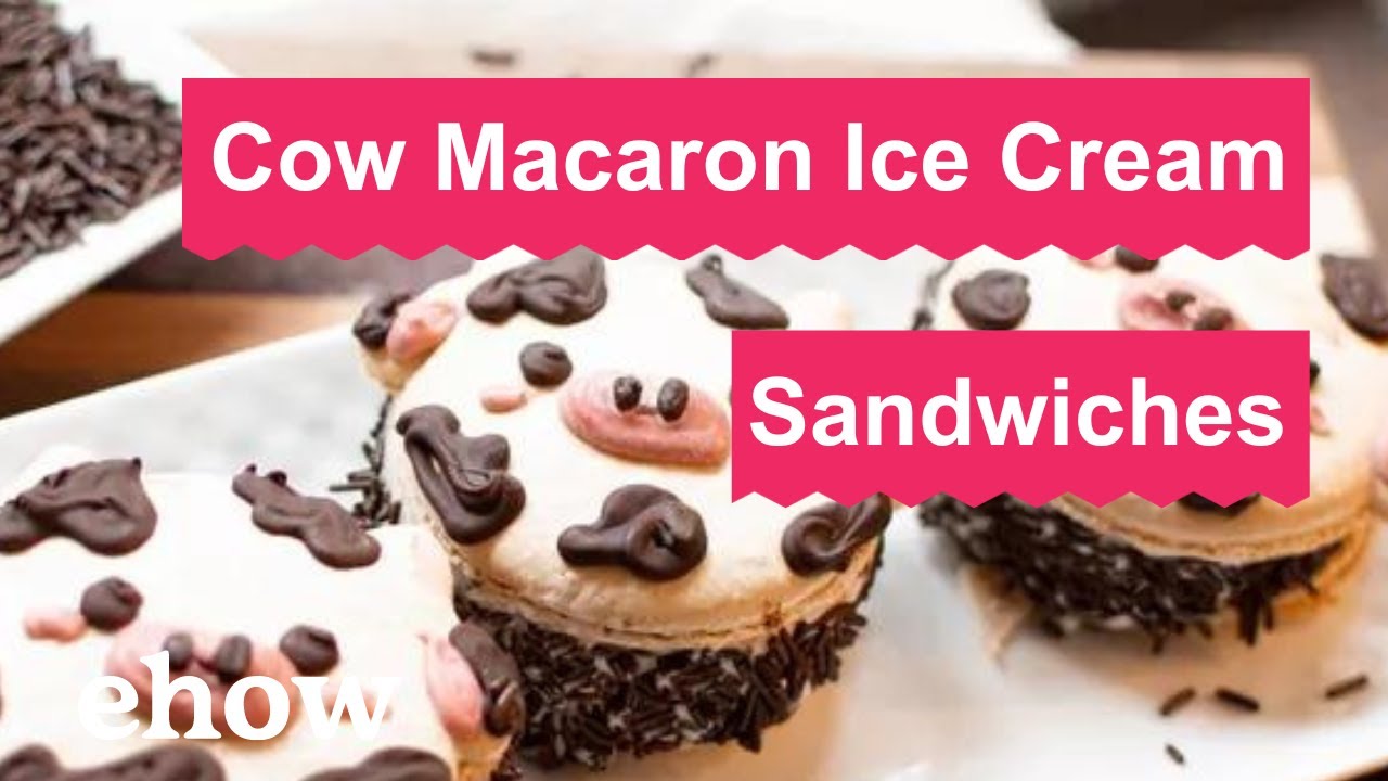 Udder-ly Adorable Cow Macaron Ice Cream Sandwiches - YouTube