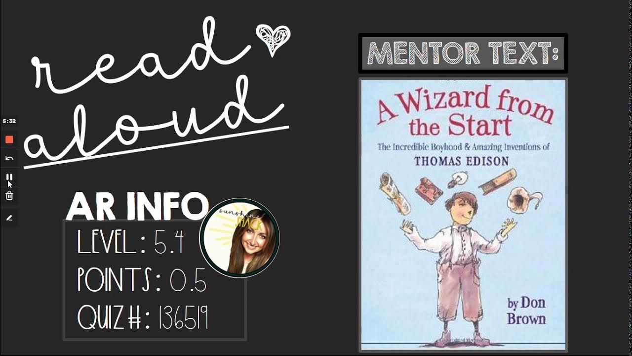 Mentor Text: A Wizard from the Start (Thomas Edison) – By Don Brown ...
