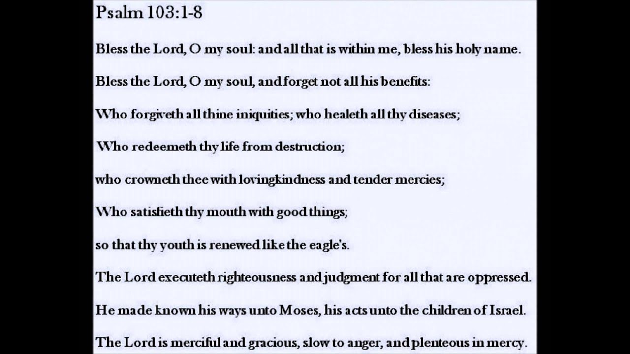 SONG - BLESS THE LORD, O MY SOUL (Psalm 103:1-8) - YouTube