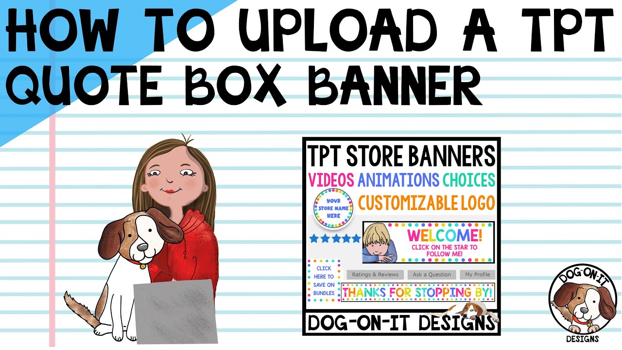 How to Upload a Quote Box Banner to Your Teachers Pay Teachers Store ...