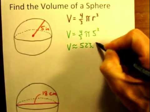 Calculate the Volume of a Sphere - YouTube