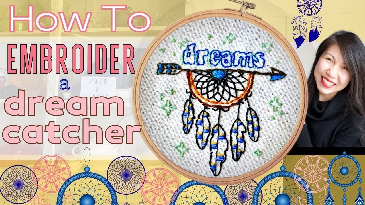 How to embroidery a DREAMCATCHER | DYI DREAMCATCHER | Easy dreamcatcher ...