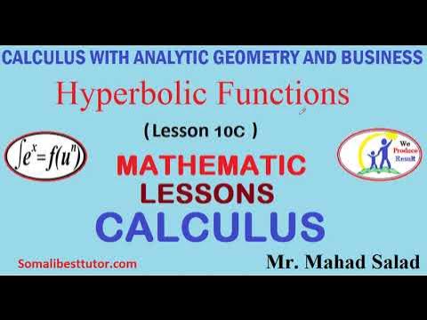 Lesson 10C Hyperbolic Functions - YouTube