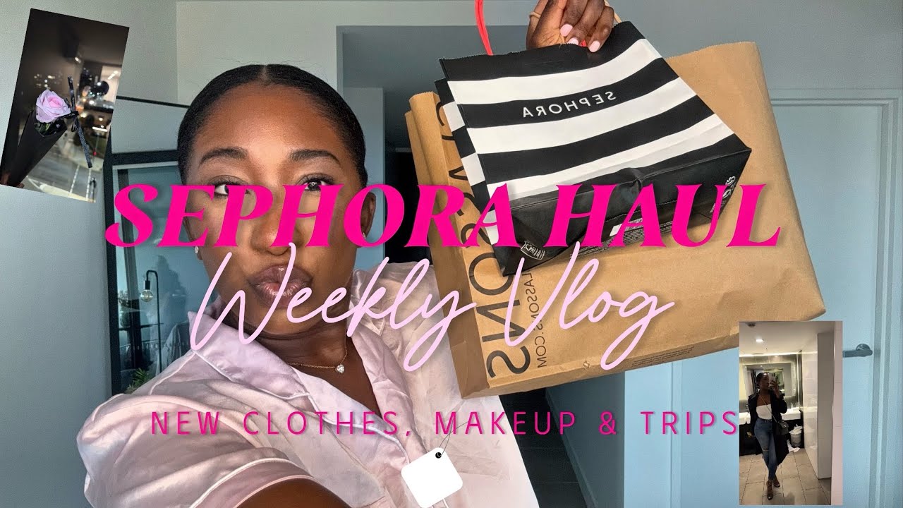 WEEKLY VLOG 🤍 ( clothing haul, what I eat, Hair & Skincare | NEW MAKEUP ...