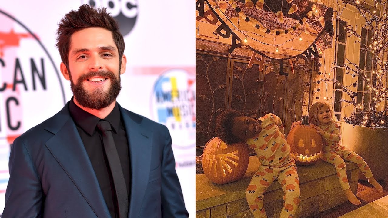 See Thomas Rhett's Daughters Match in Adorable Halloween Pajamas - YouTube