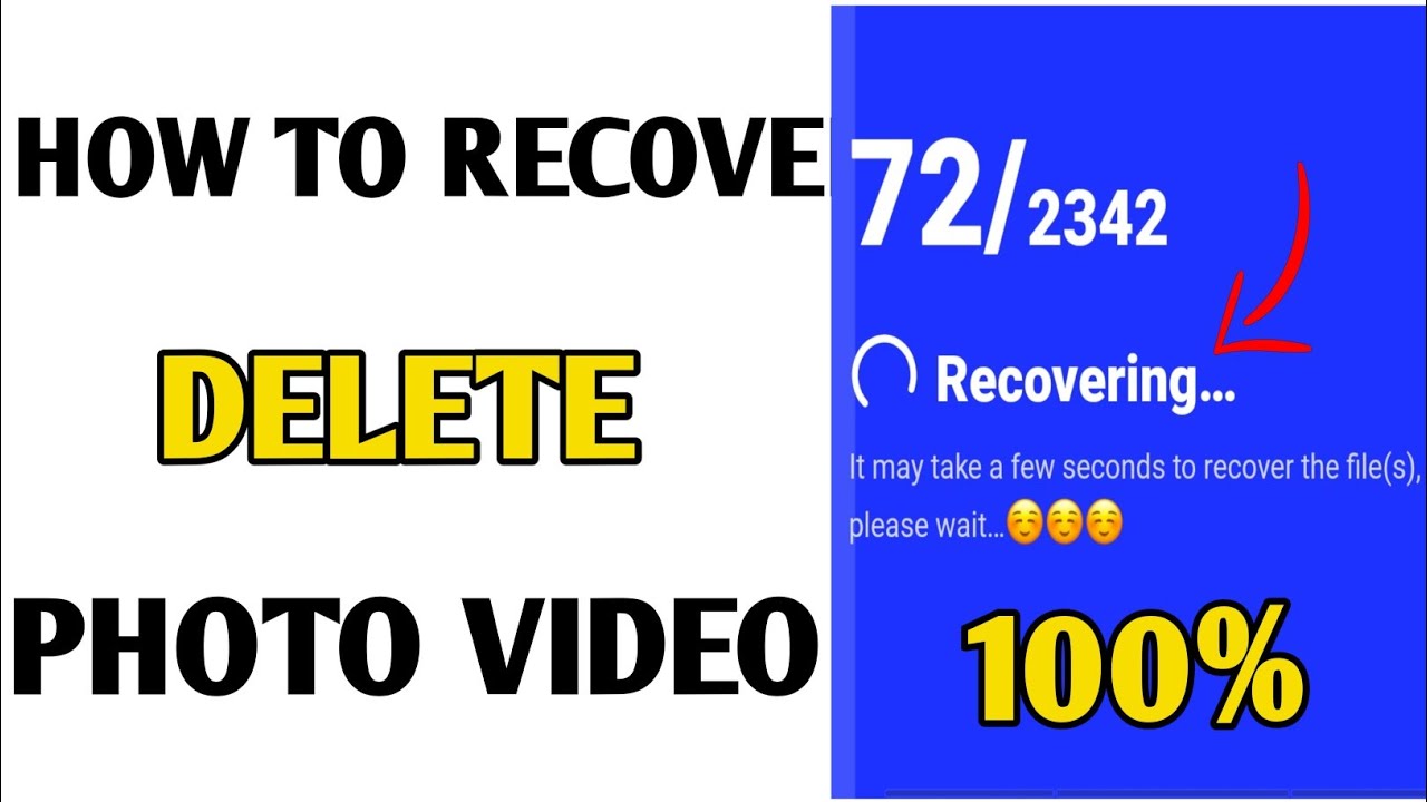 How To Recover Delete Photo Video On Gallery // Delete Photo Recovery ...