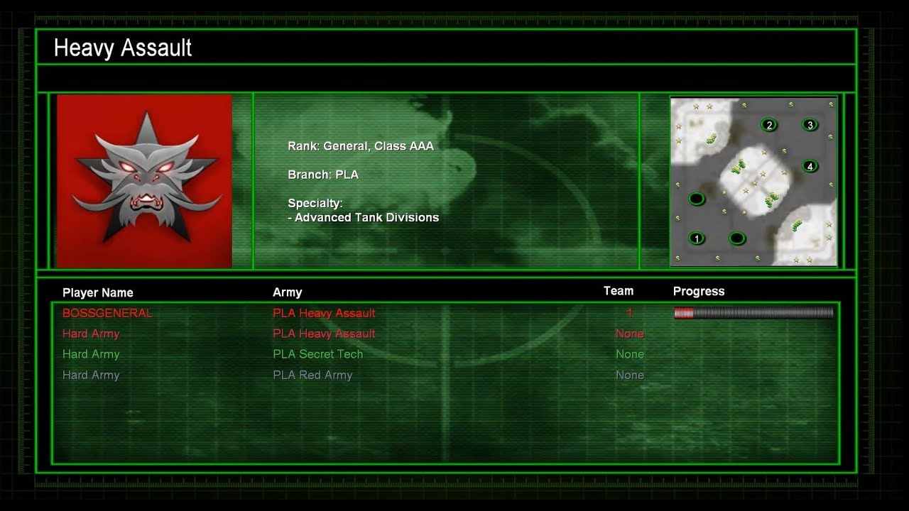 PLA HEAVY ASSAULT 1vs3 HARD ARMY MOD: CONDITION - C & C Generals Zero ...