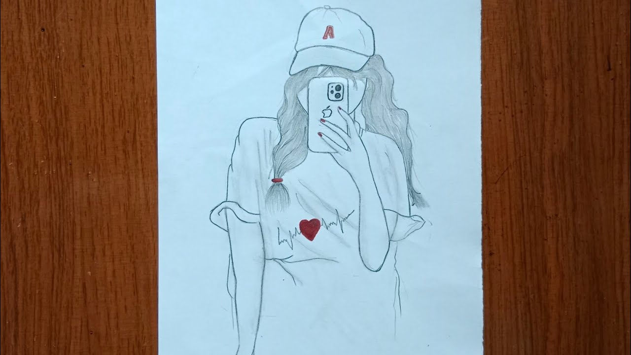 pencil drawing How to draw iphone for girl very easy art video #afid # ...