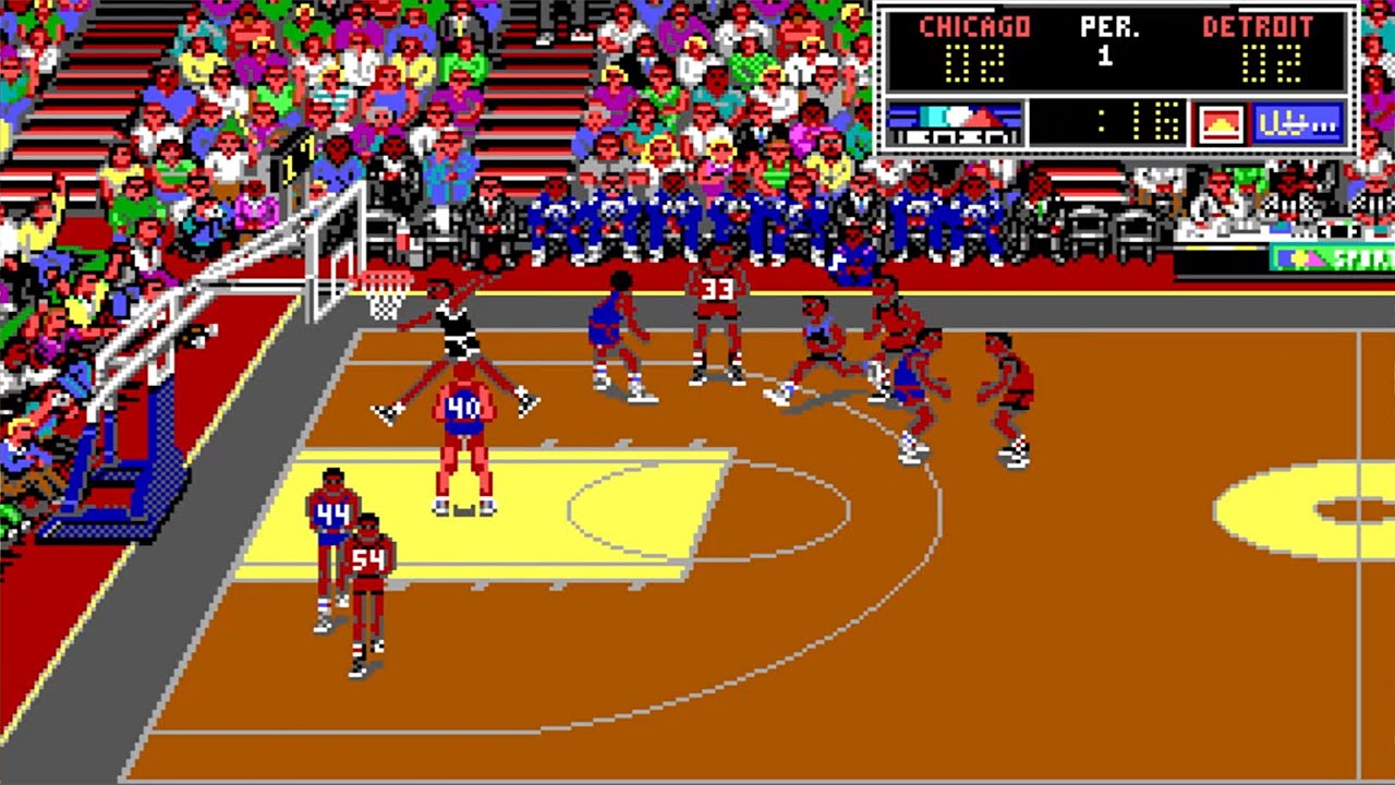 Lakers Vs. Celtics and the NBA Playoffs (MS-DOS - EA - 1989) Gameplay ...