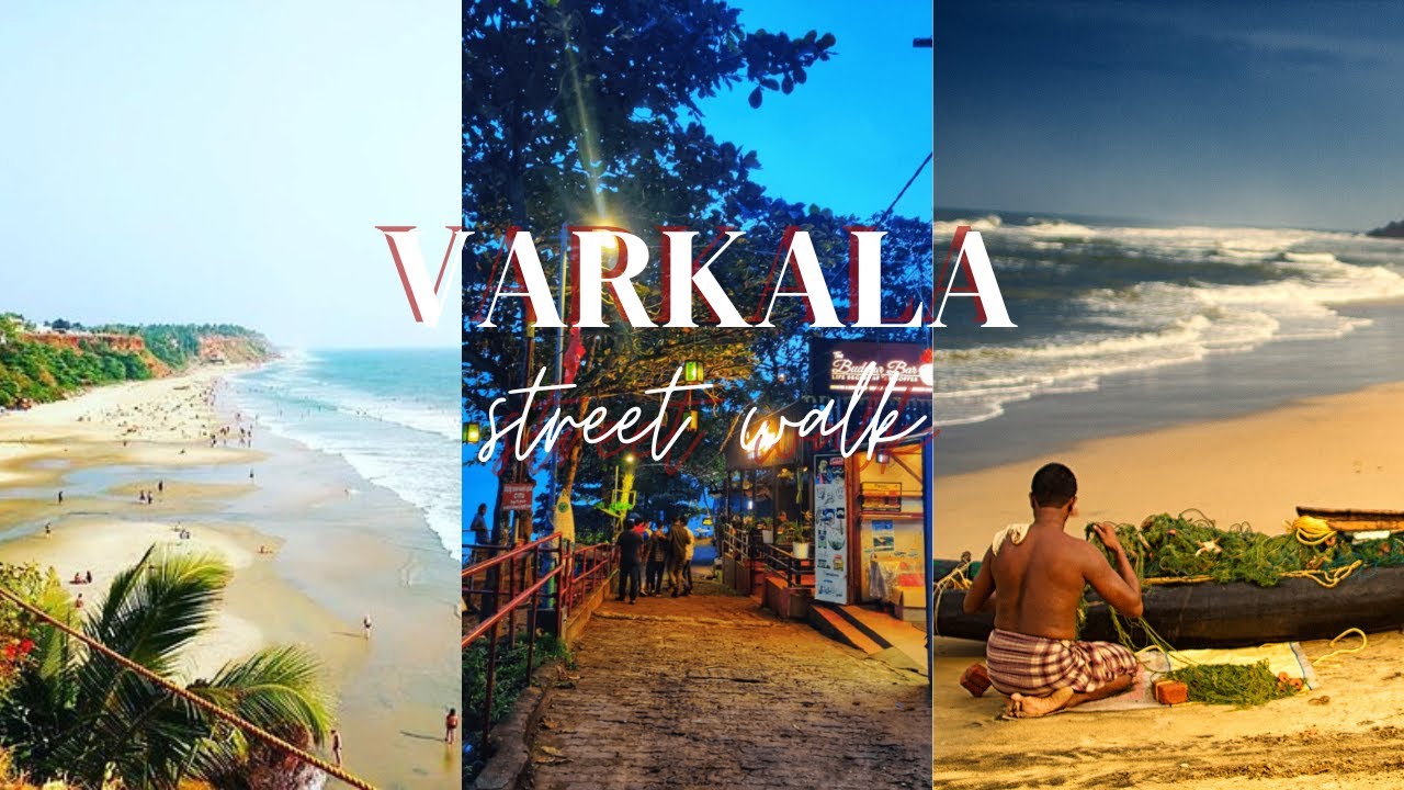 Varkala beach kerala/Varkala tamil/street walk varkala #motovlog # ...