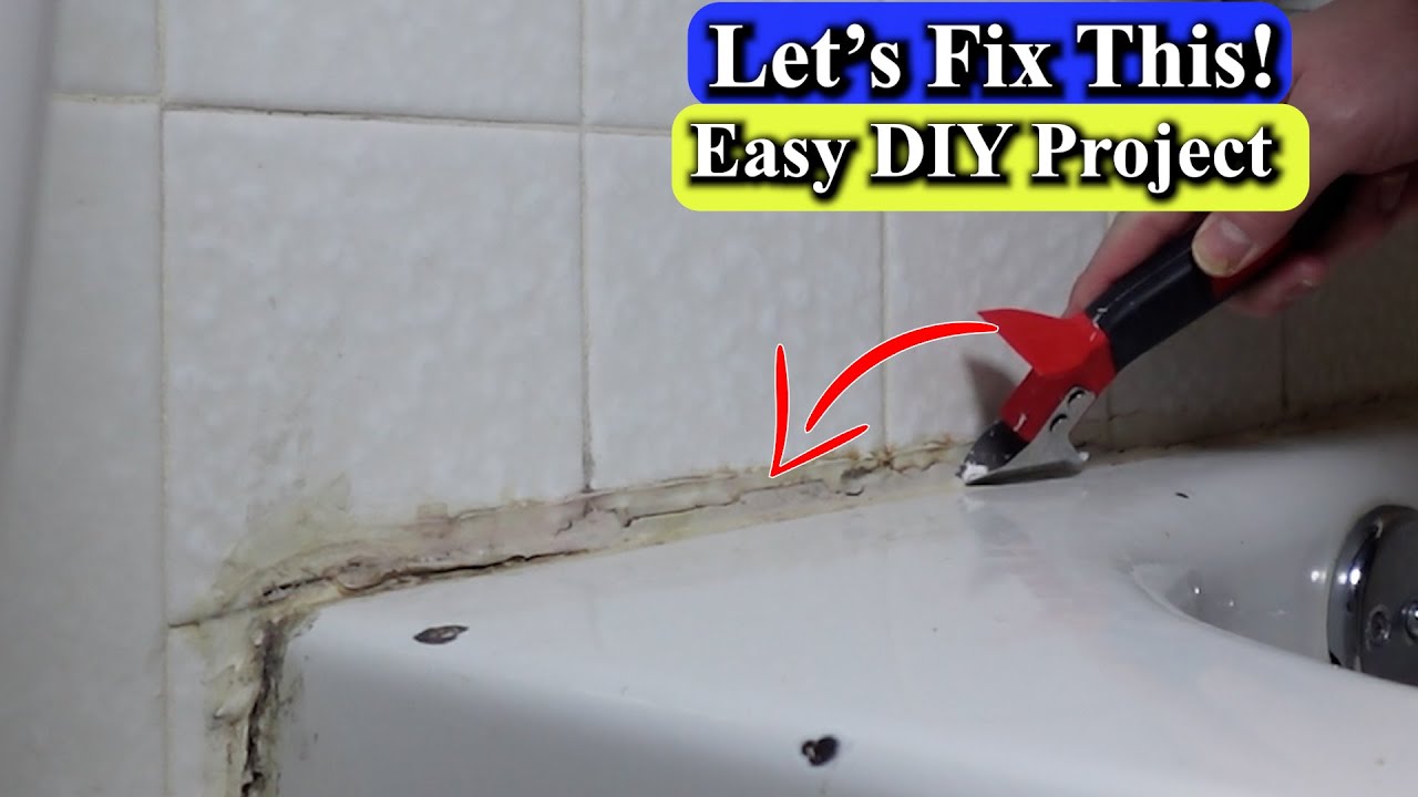 How to Re-Caulk Your Shower or Tub - YouTube