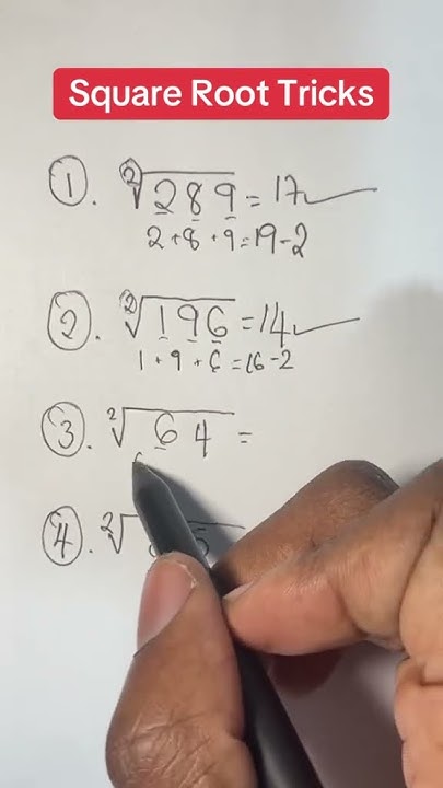 Basic Math Review: Square root tricks #mindblowinghacks #mathtutor #sharingiscaring - YouTube