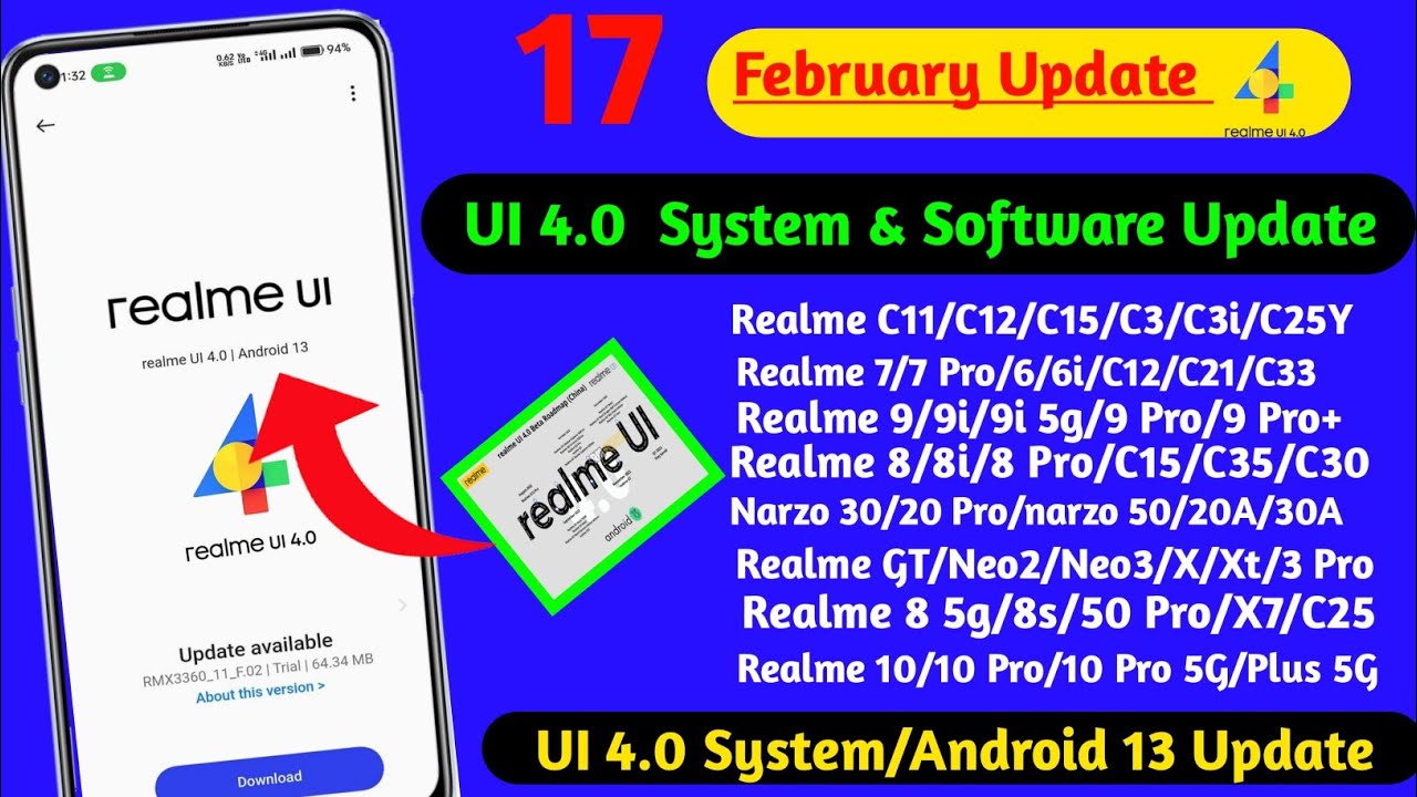 Realme February system & Software Update//Realme UI 4.0 System ...