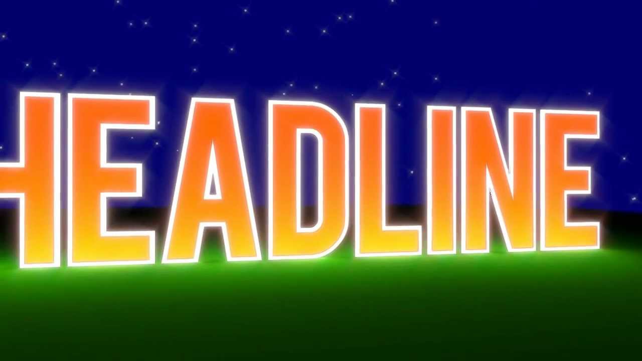 3D headline, title - YouTube