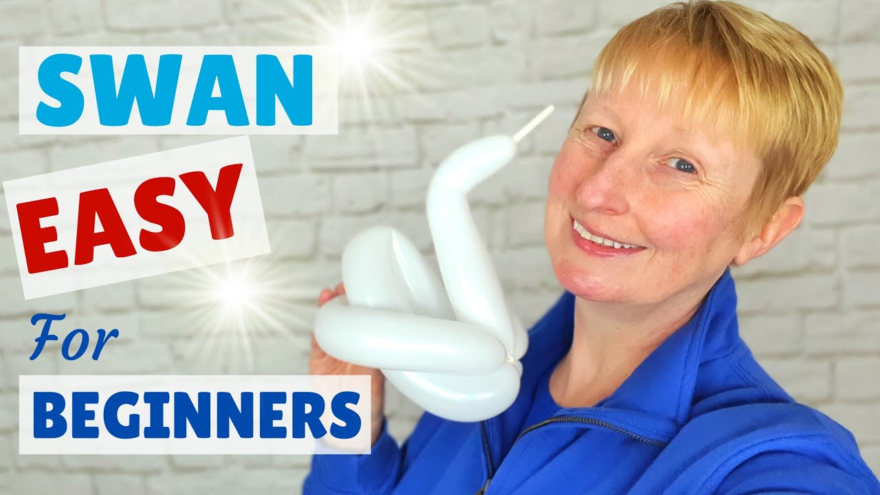 Easy Balloon Swan for Beginners Tutorial / Balloon Swan Step By Step # ...