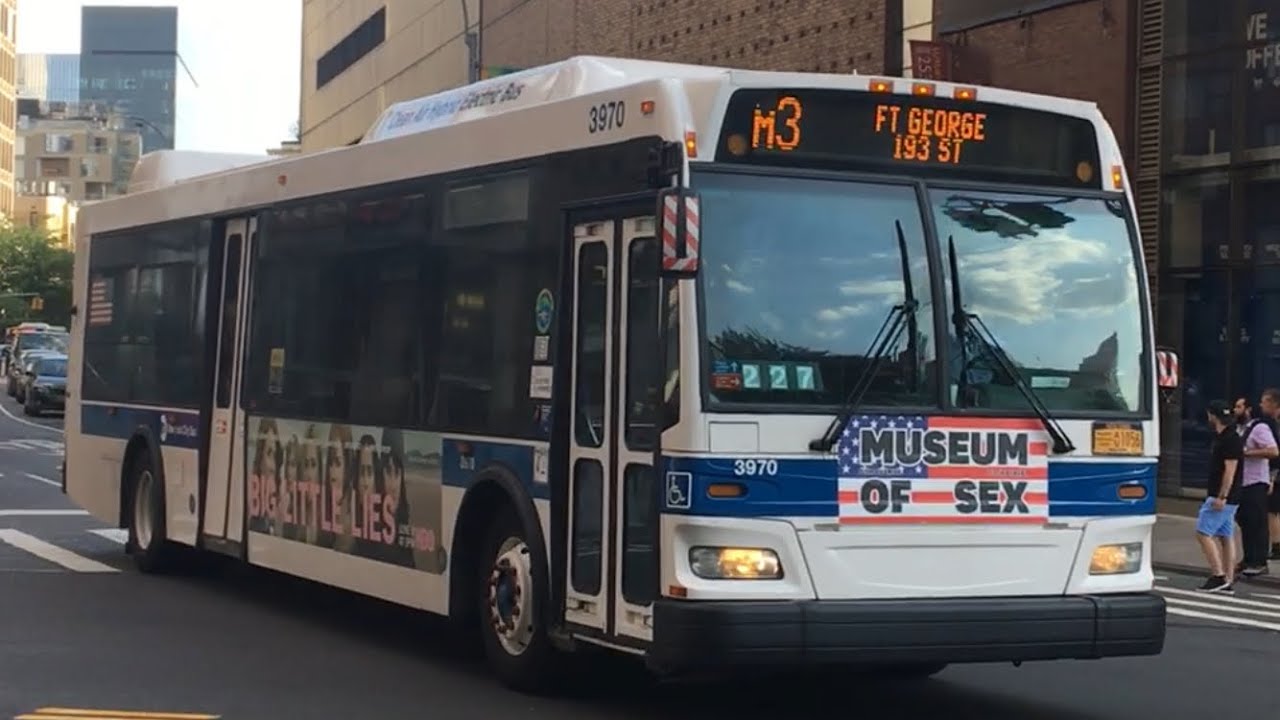 MTA NYC Bus Orion VII NG Hybrid #3970 M3 - YouTube