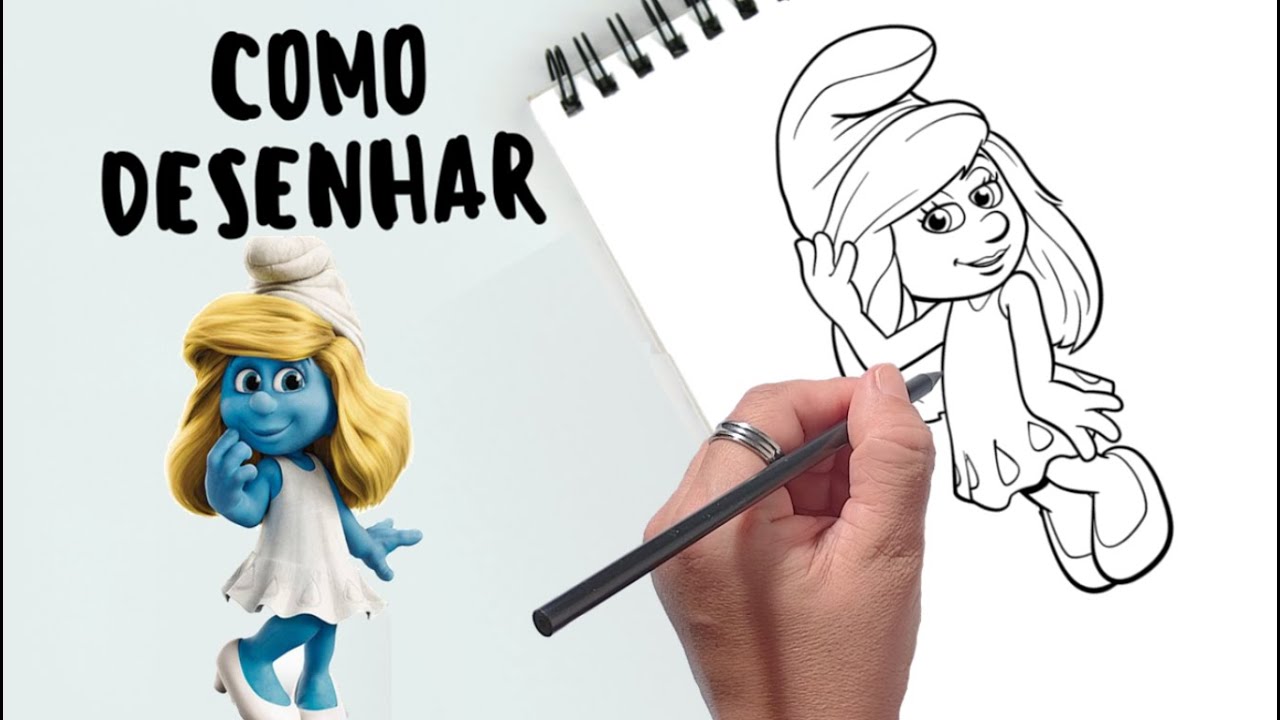 Como Desenhar a Smurfette dos SMURFS - How to Draw Smurfette from ...