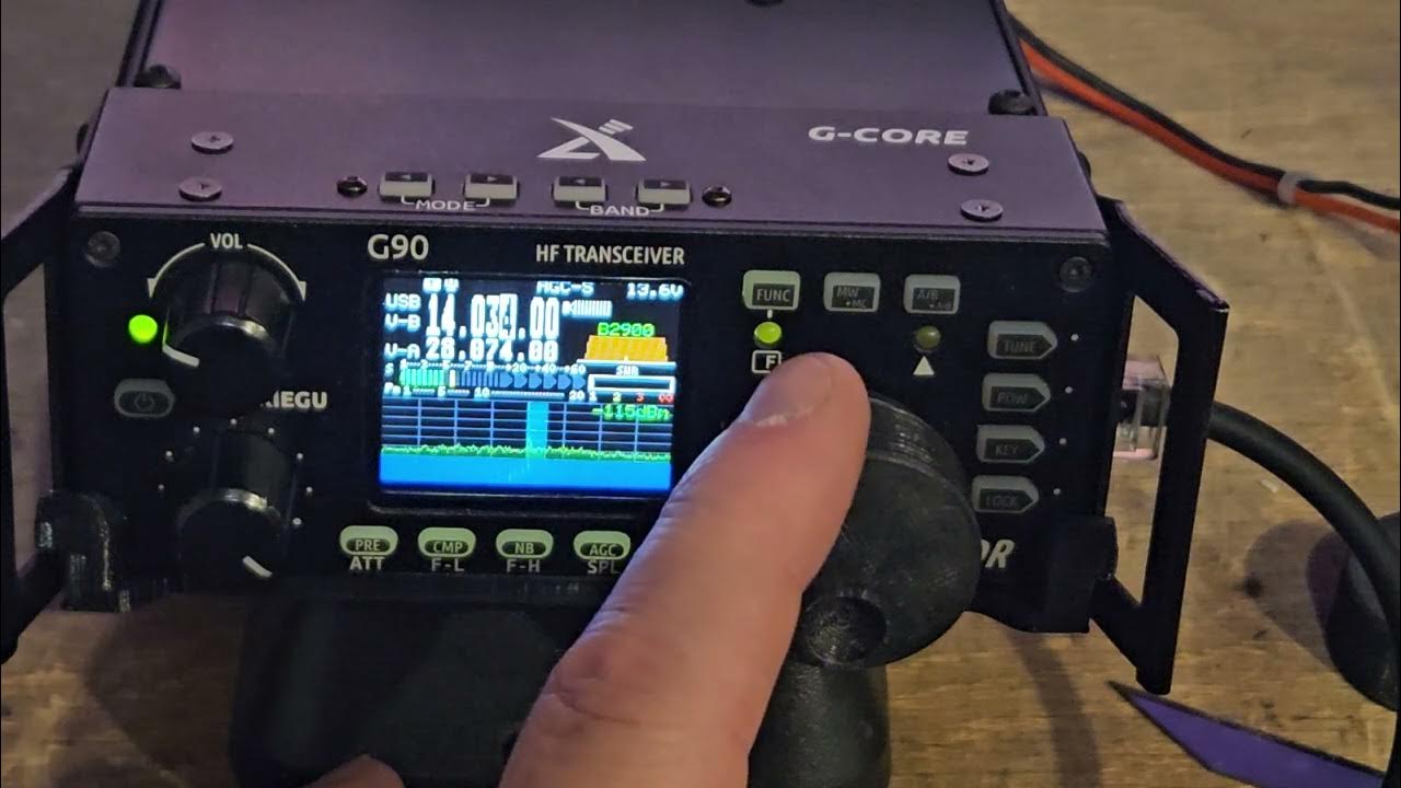 cw decode on xiegu g90 ham radio - YouTube