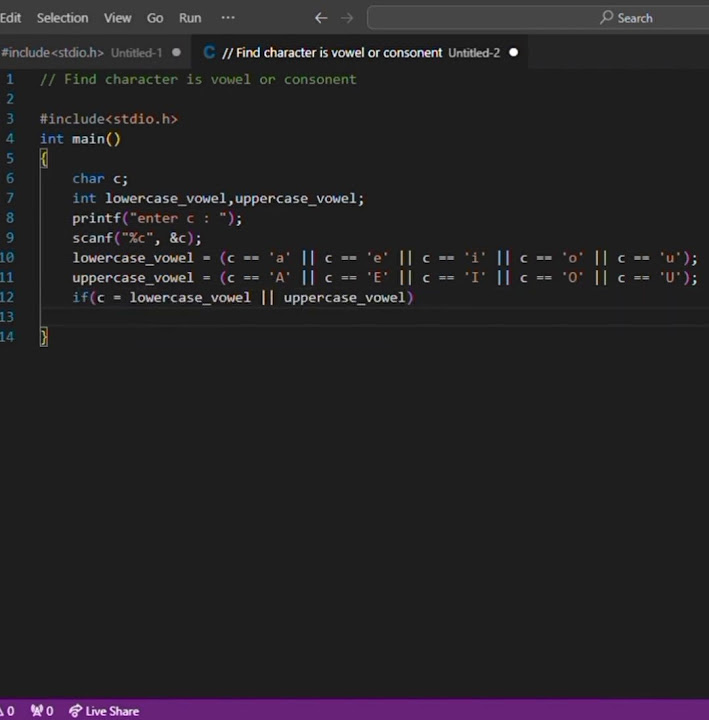 Find Character Is Vowel Or Consonant In C Cprogrammingtech Youtube