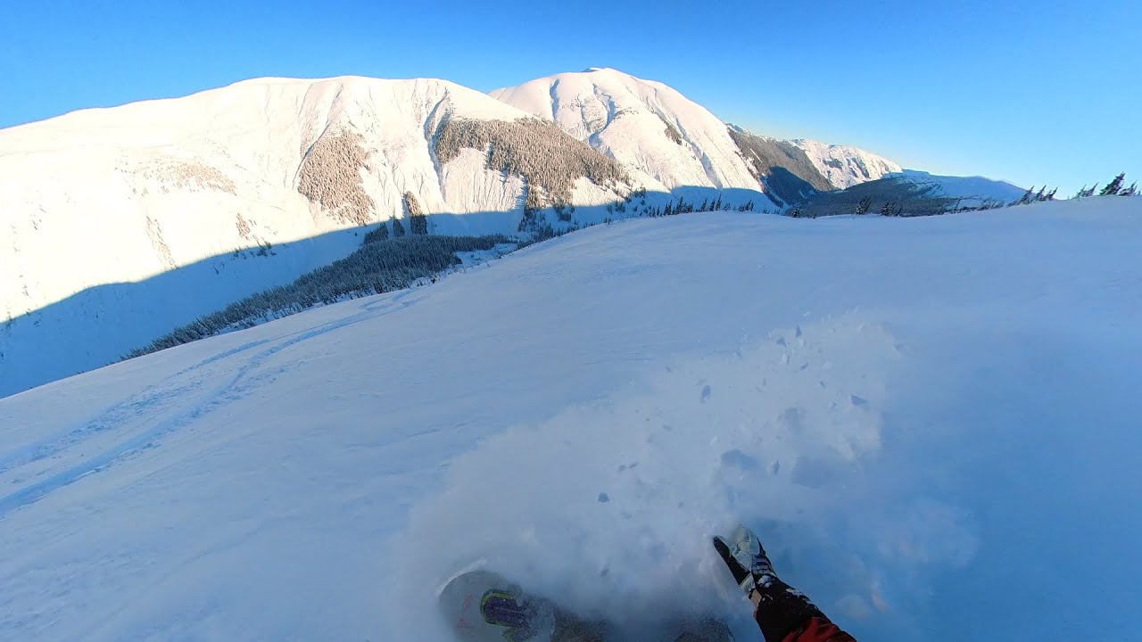 VR 360 Dream snowboarding ride in the backcountry - YouTube