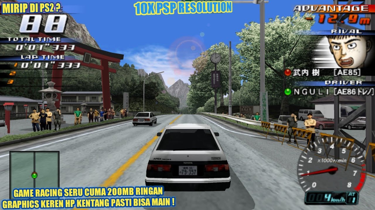 Keren ! Coba Game Initial D: Street Stage Setting Grafik Sampai 10X PSP ...