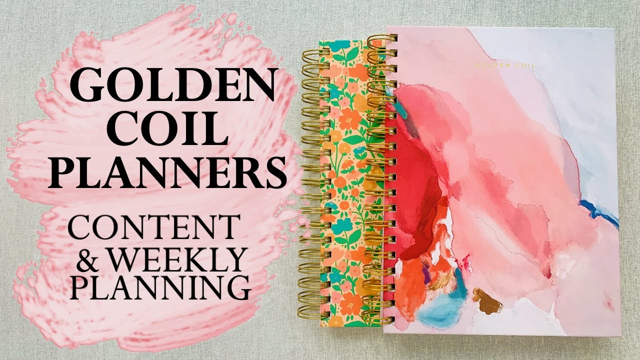 GOLDEN COIL PLANNER | HOW I USE MINE + CONTENT PLANNER - YouTube