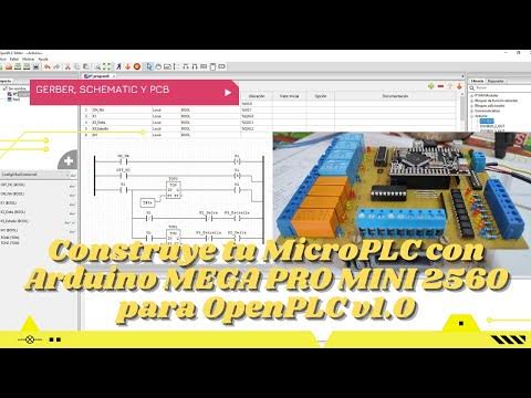 ⚡ Construye tu propio Micro PLC para OpenPLC, con Arduino MEGA PRO MINI 2560 v1.0, Soporte Riel ...
