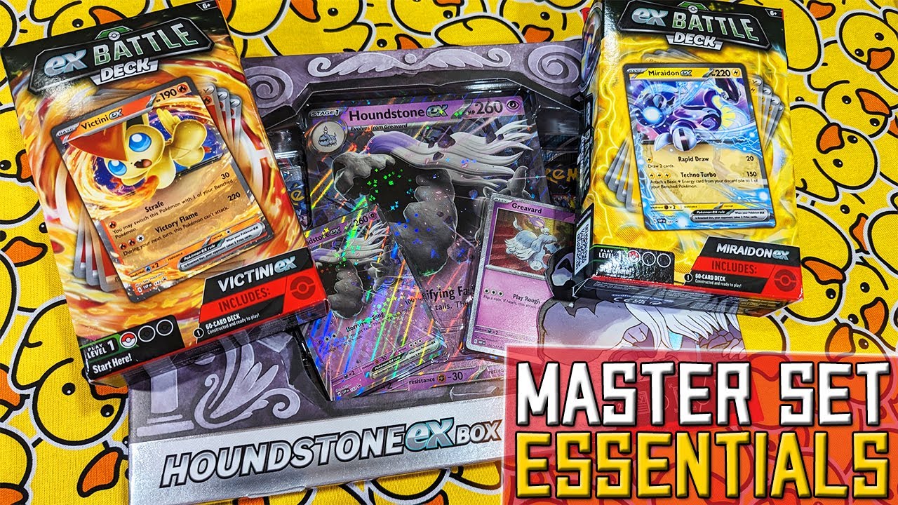 Master Set Essentials - Houndstone EX Box, Victini & Miraidon EX Battle ...