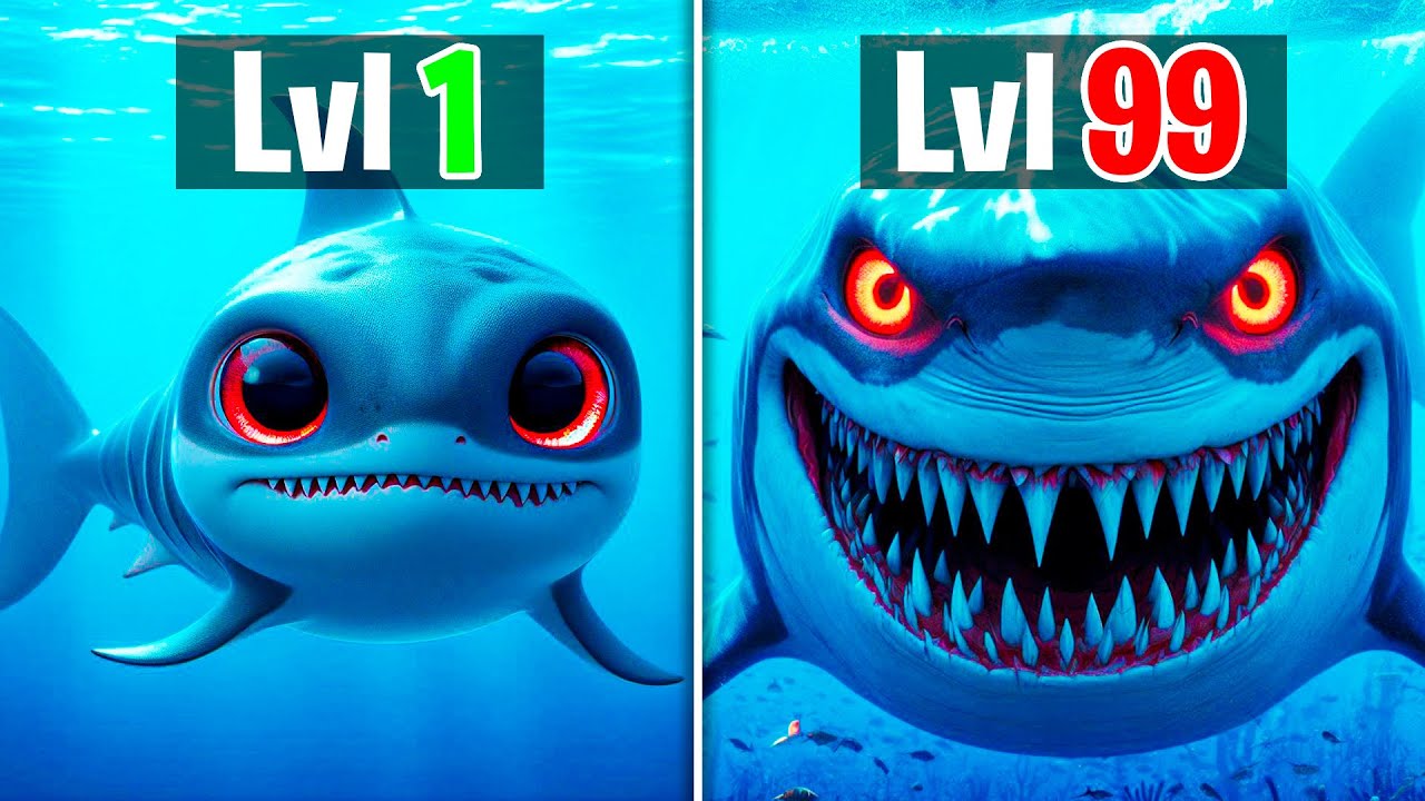¡PASO de TIBURÓN BEBÉ a MEGALODÓN AS3SIN0 en Feed and Grow: Fish! - YouTube