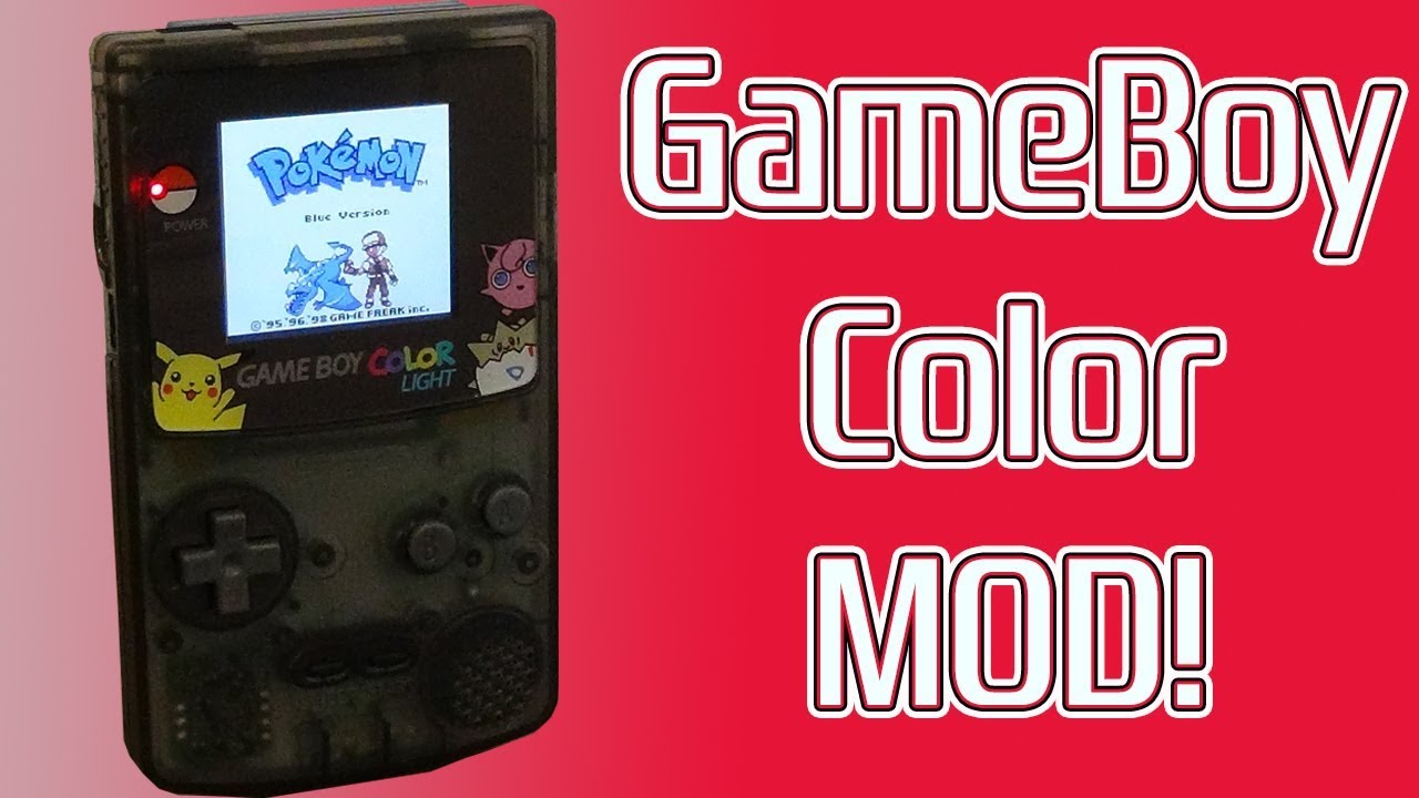 The Ultimate Gameboy Color Mod! Freckle Shack Backlit Screen.... - YouTube