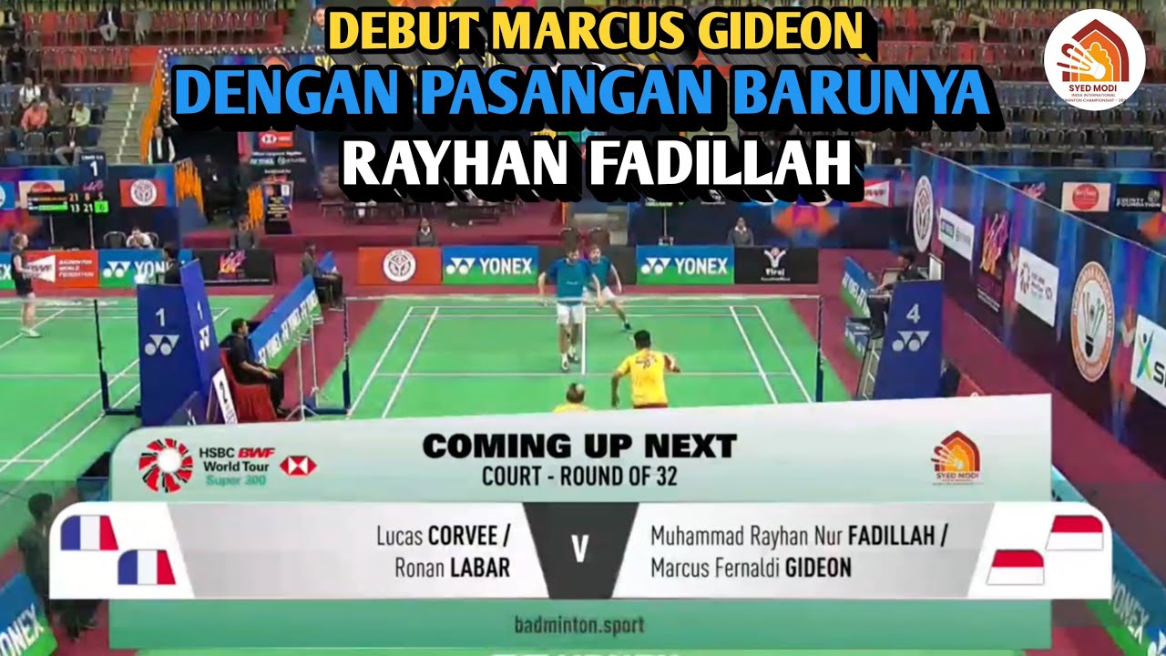 Debut Marcus Gideon Dengan Pasangan Barunya Rayhan Fadillah, SYED MODI ...